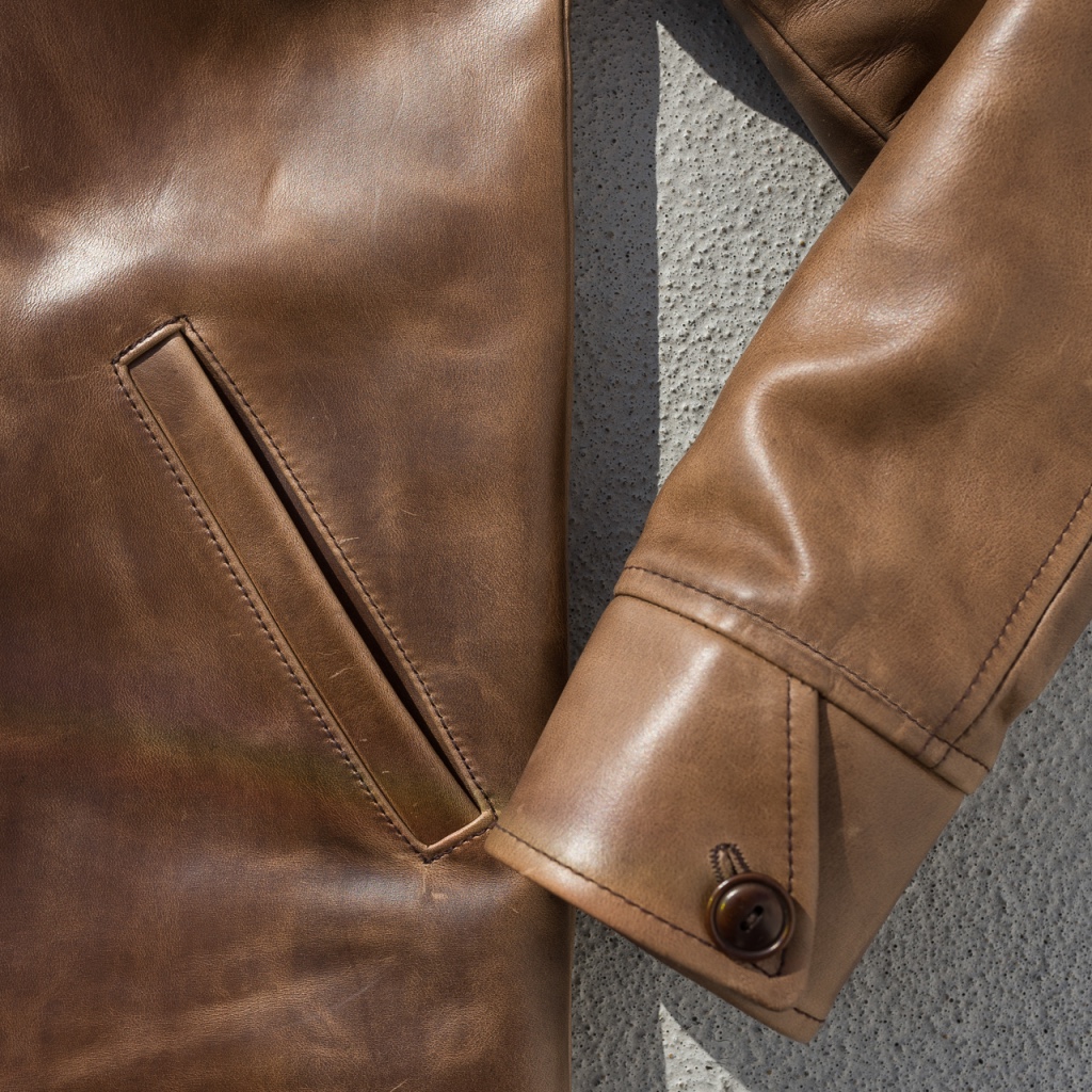 The L1 - Horween Chromexcel Natural | Gustin Leather Jackets