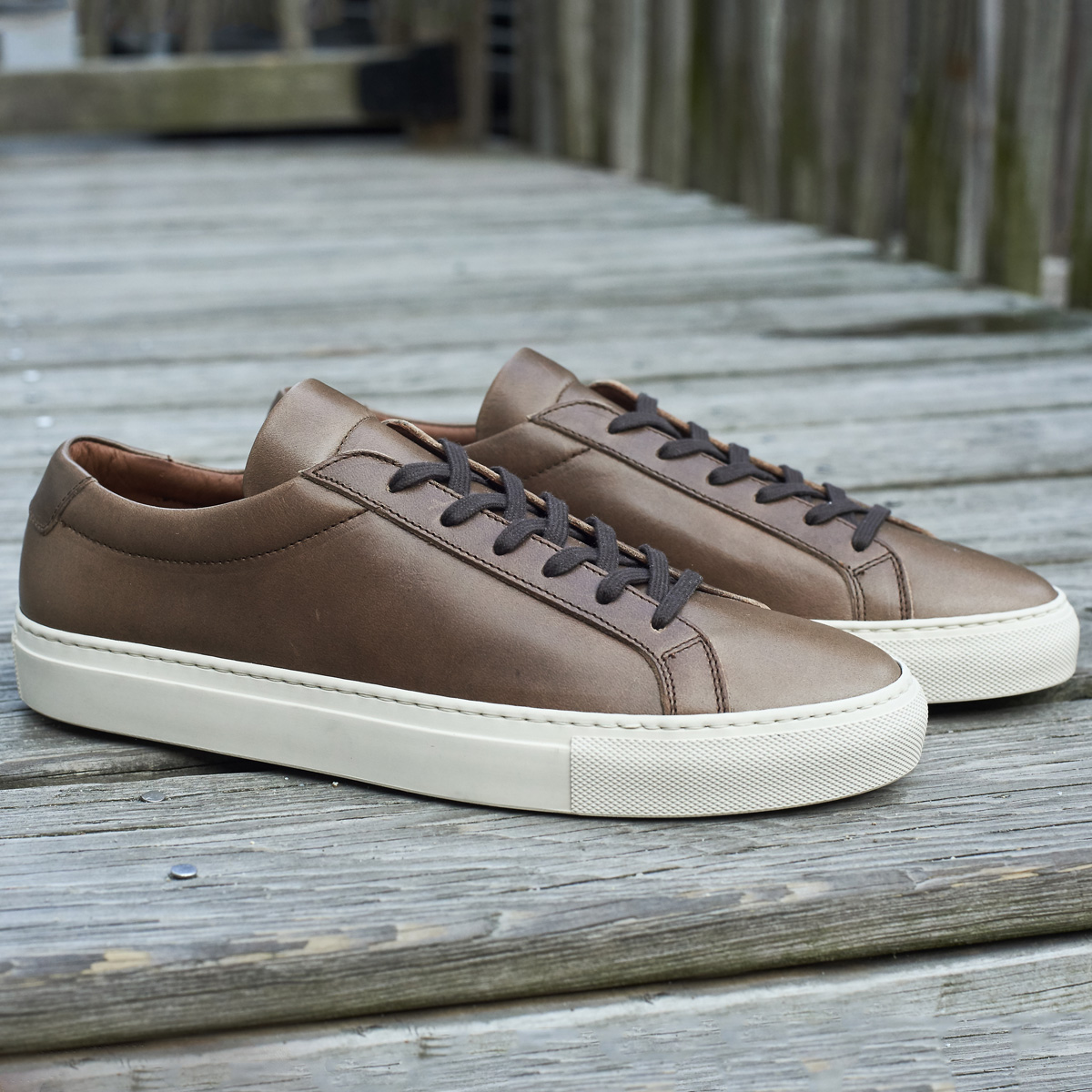 Horween Chromexcel Natural Low Top | Gustin Shoes | Sneakers