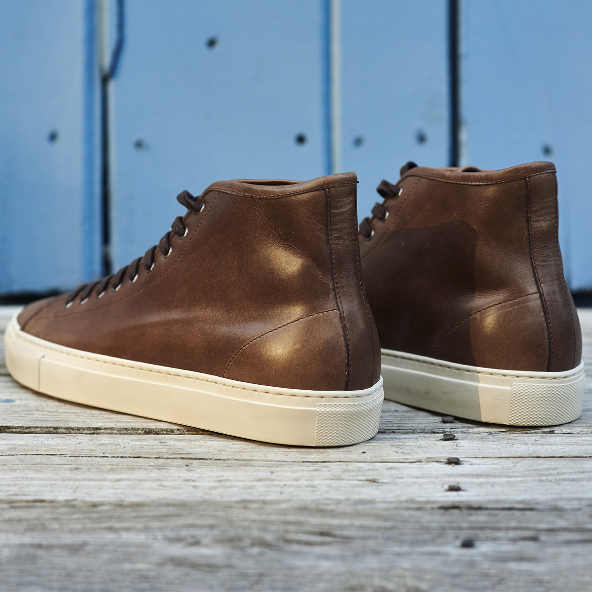 Horween Chromexcel Natural High Top | Gustin Shoes Sneakers