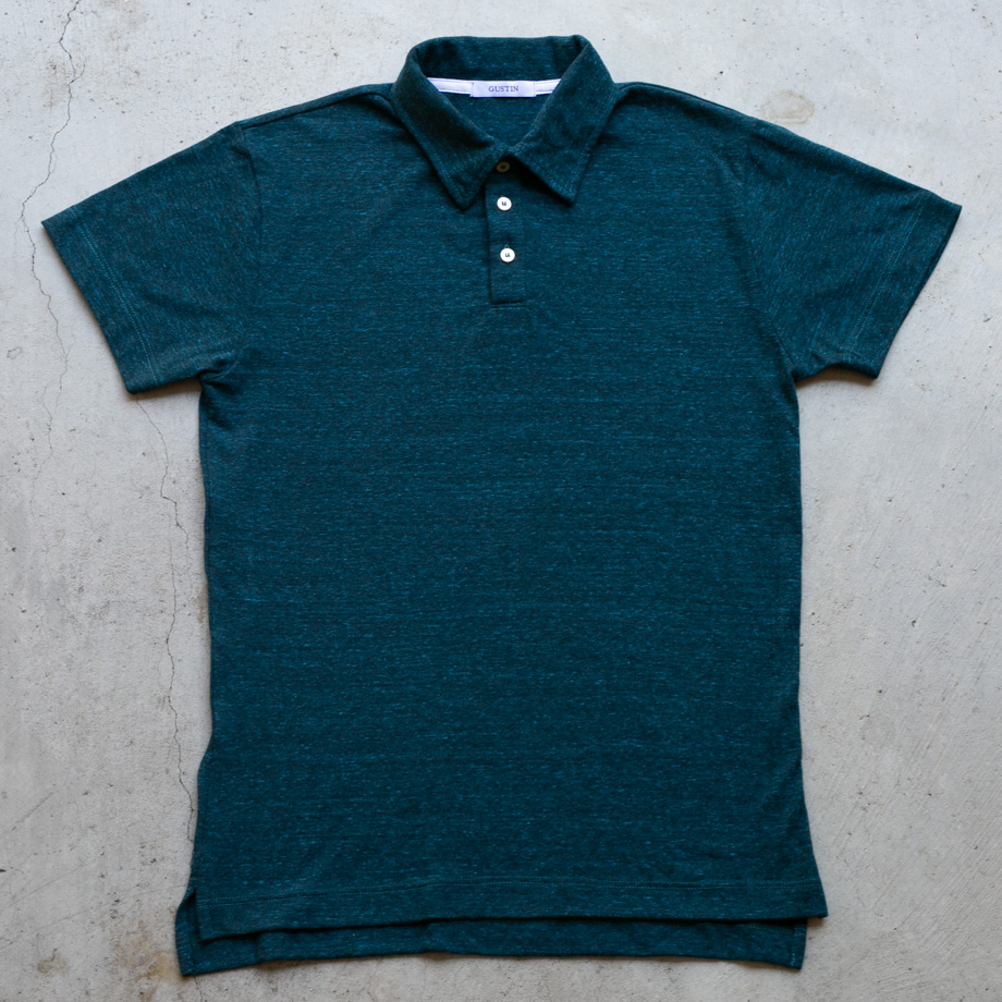 Heather Sea Green Polo | Gustin | Knits | Polos | USA made