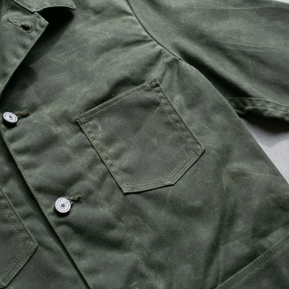 5 Engineer Jacket - Waxed Olive | Gustin | Engineer Jackets