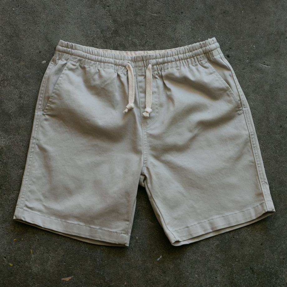 5 Drawstring Chino Short - Bone Stretch Twill | Gustin