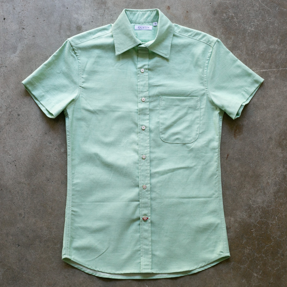 1121 Sun Fade Shirt - Mint | Gustin | Short Sleeve Shirts