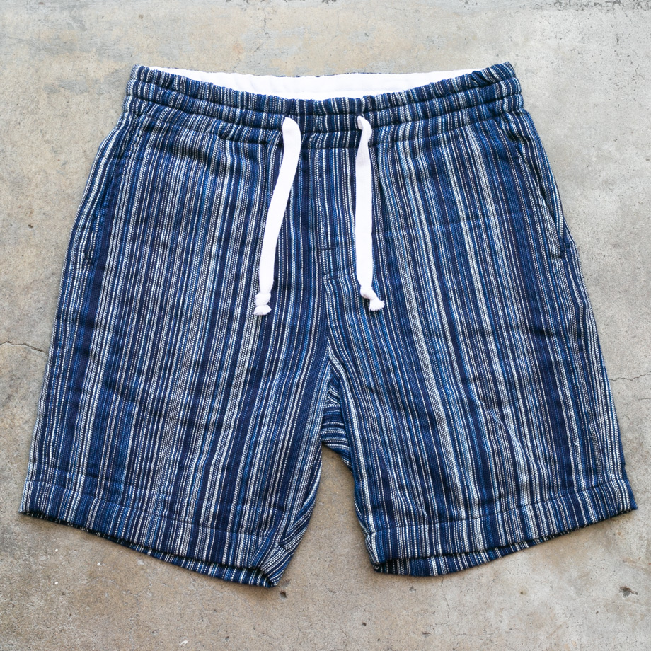77 Kasuri Sashiko Shorts | Gustin | Drawstring Chino Shorts