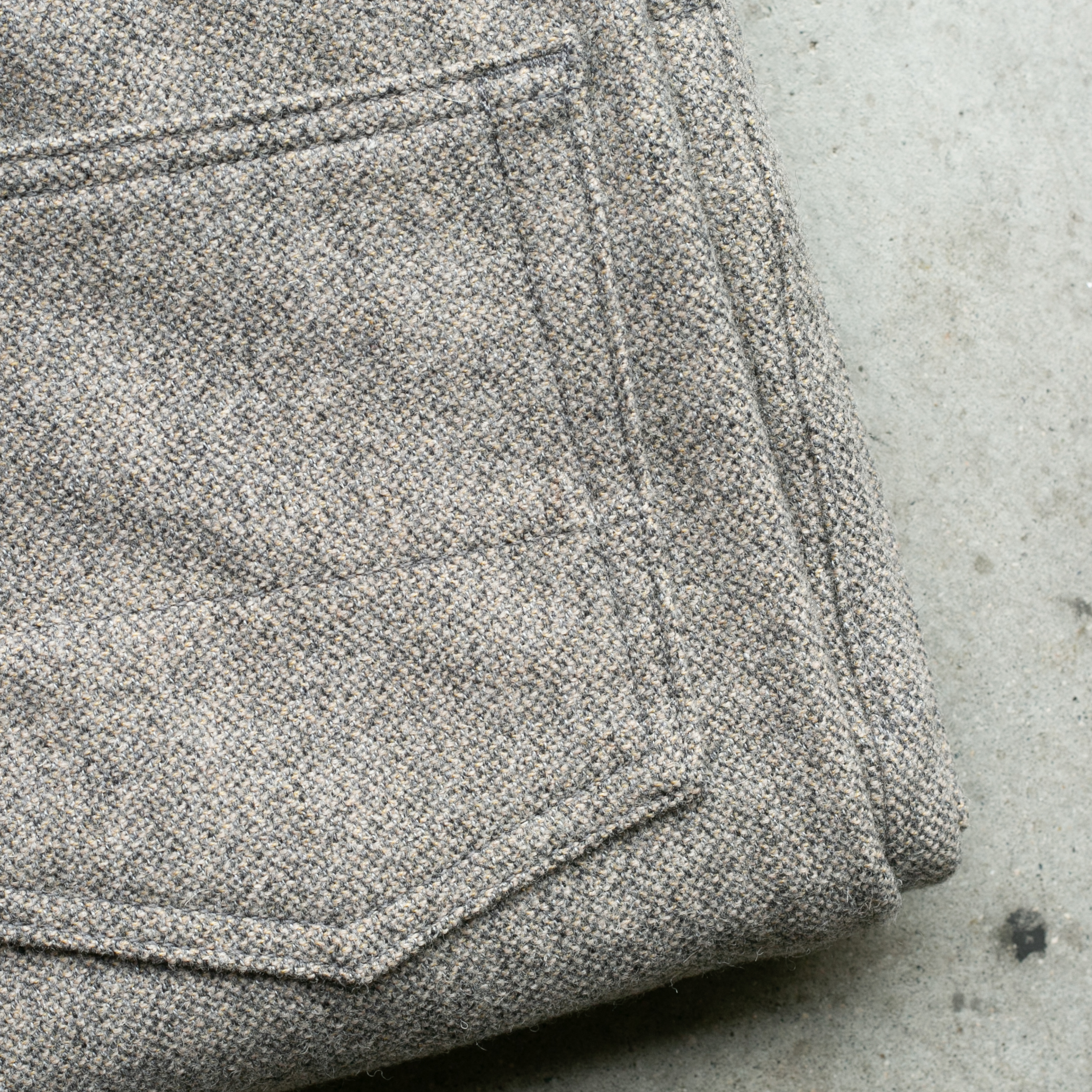 340 Japan Pure Wool Tweed - Taupe | Gustin | 5 Pocket Pants