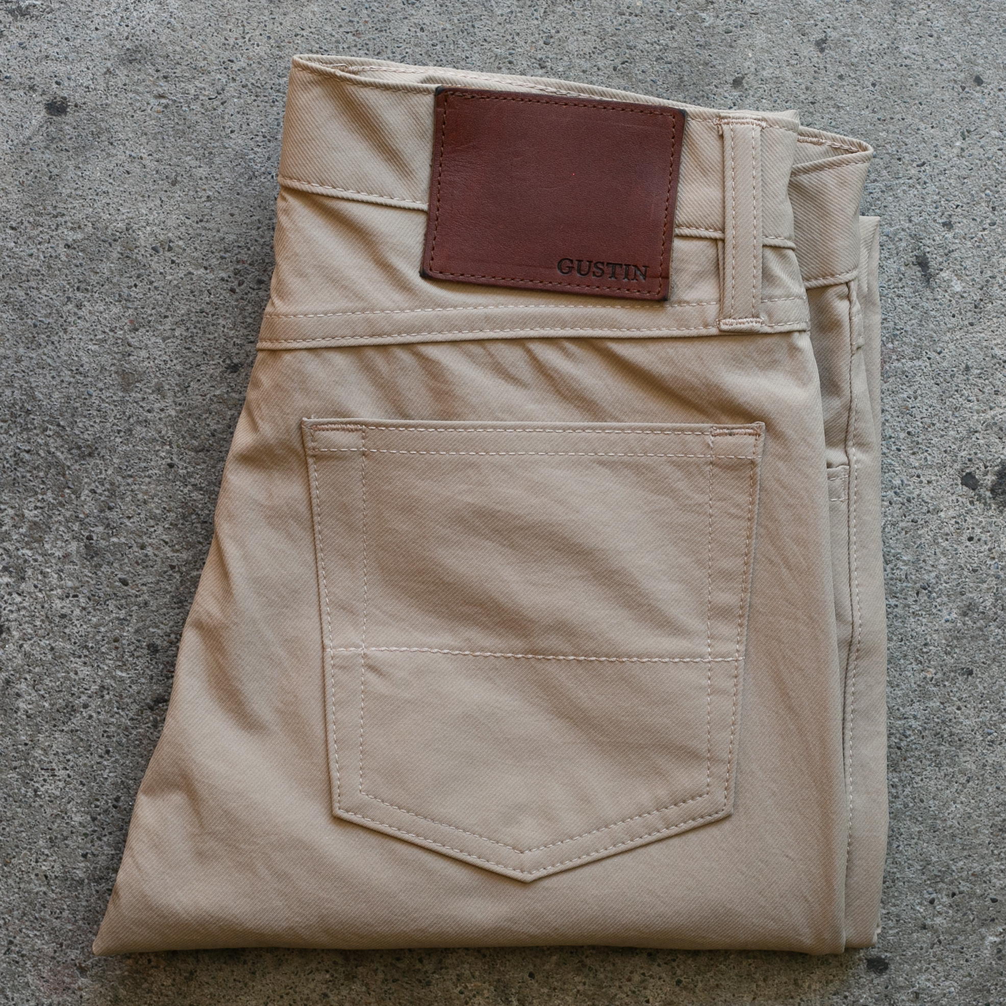408 4 Way Natural Nylon - Khaki | Gustin | 5 Pocket Pants