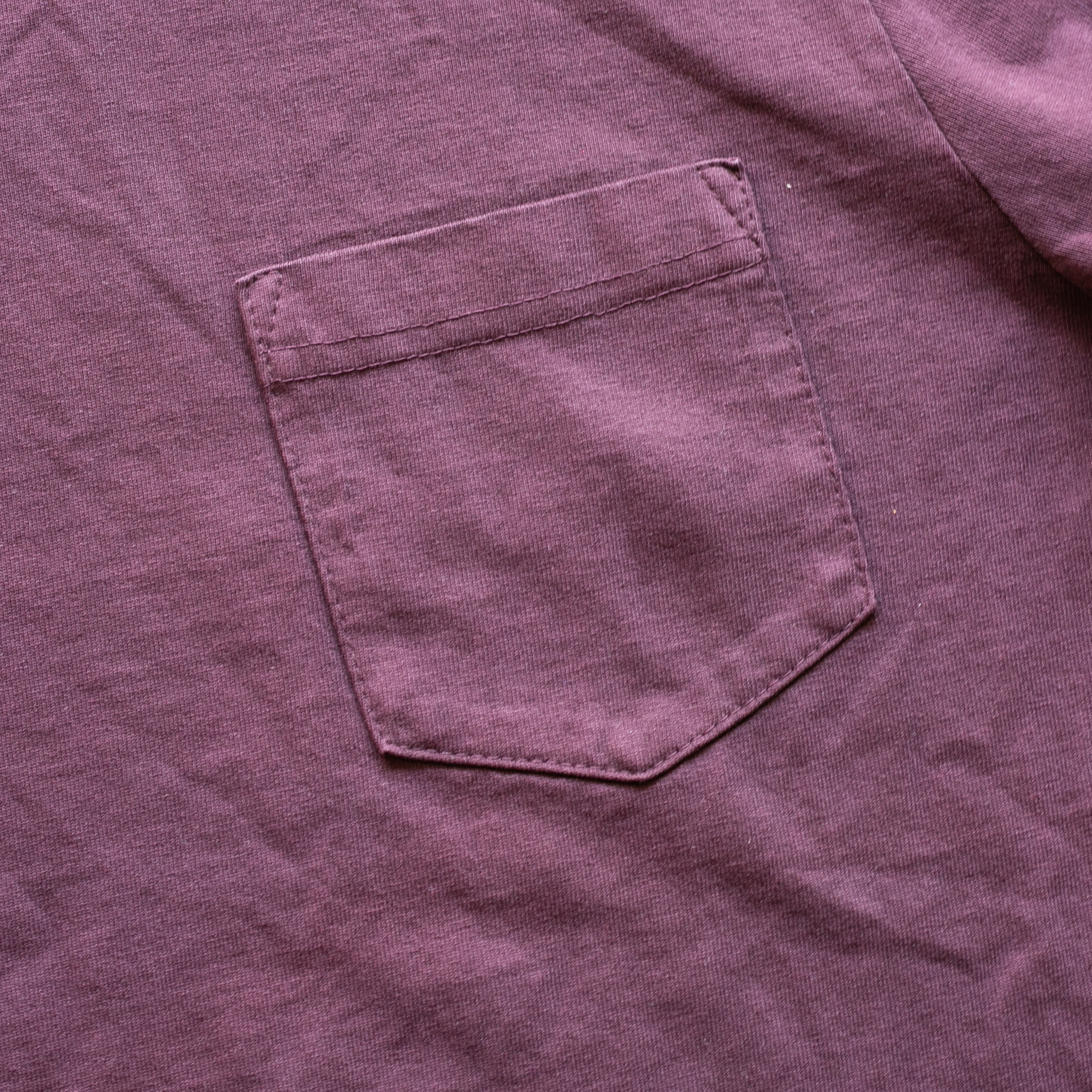 American Heavy Long Sleeve Pocket T-Shirt - Oxblood | Gustin